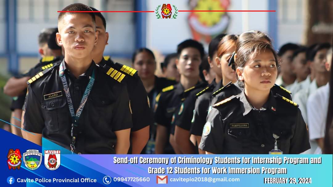Cavite PPO Holds Send-off Ceremony for Students in Internship and Work ...