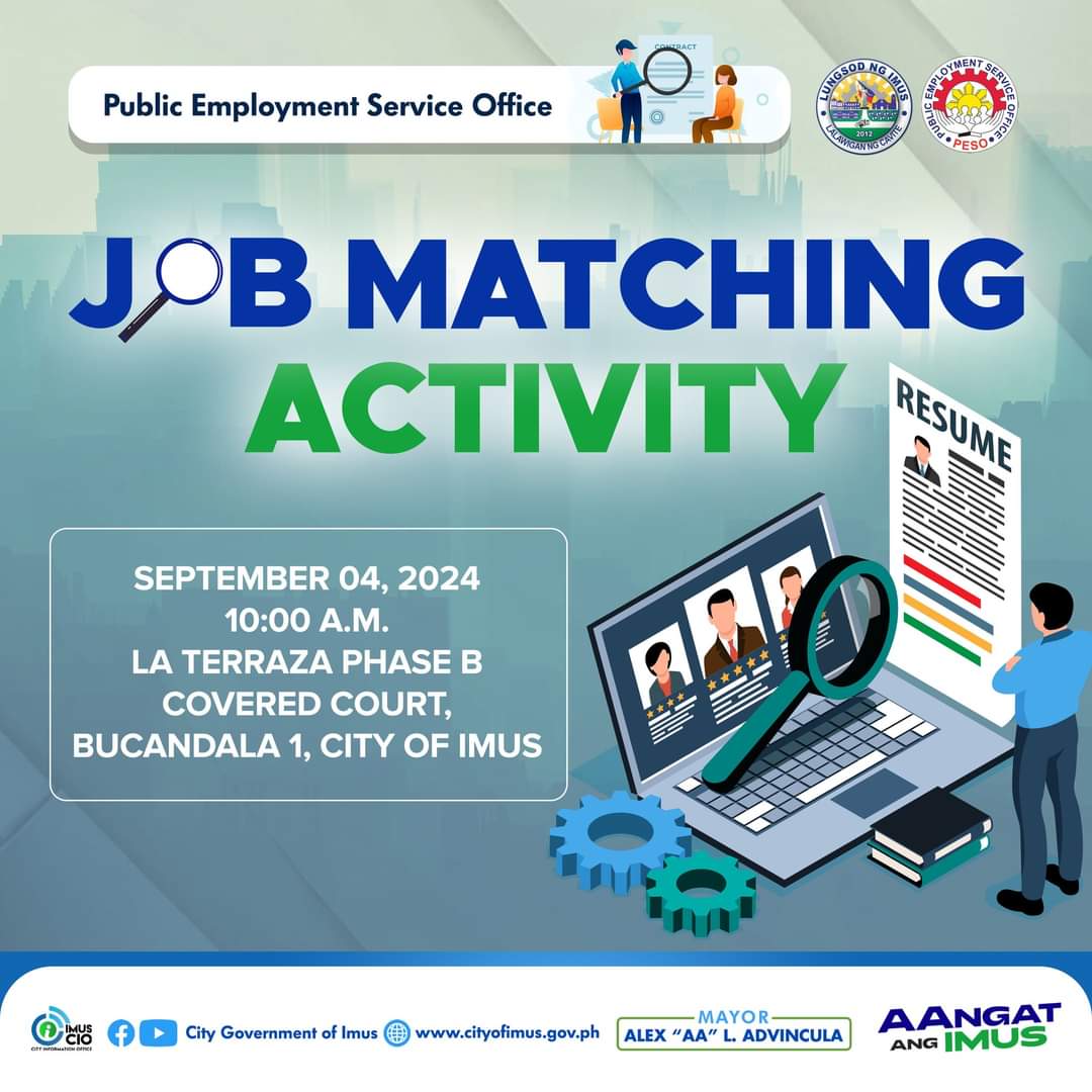 Job Matching Activity Set for September 4 in Imus, Cavite - Cavite News