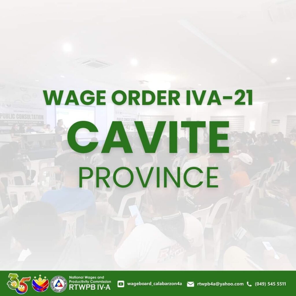 New Wage Order Sets Minimum Pay Rates Across Cavite