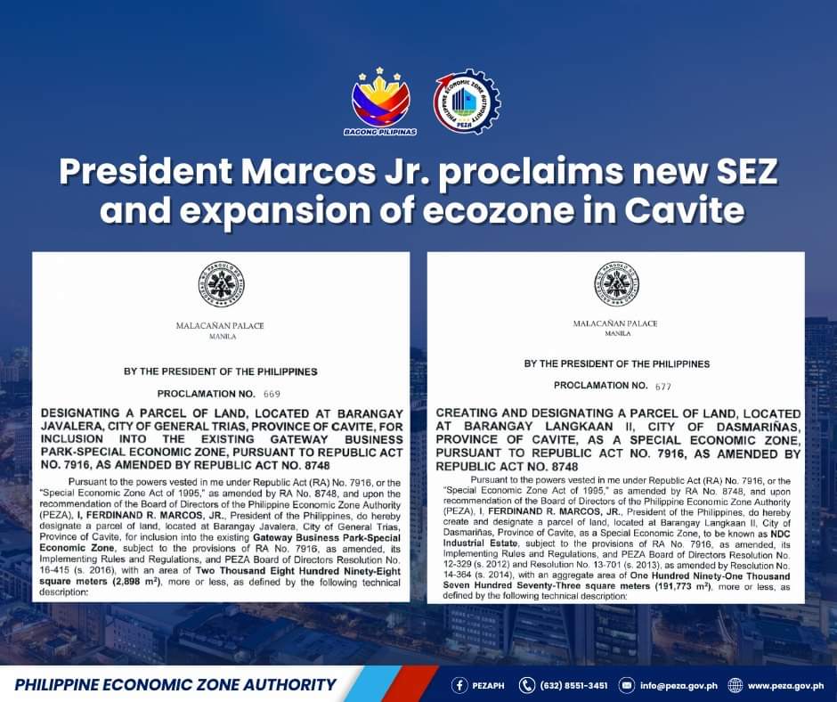 PBBM Expands Economic Zones in Cavite - Cavite News