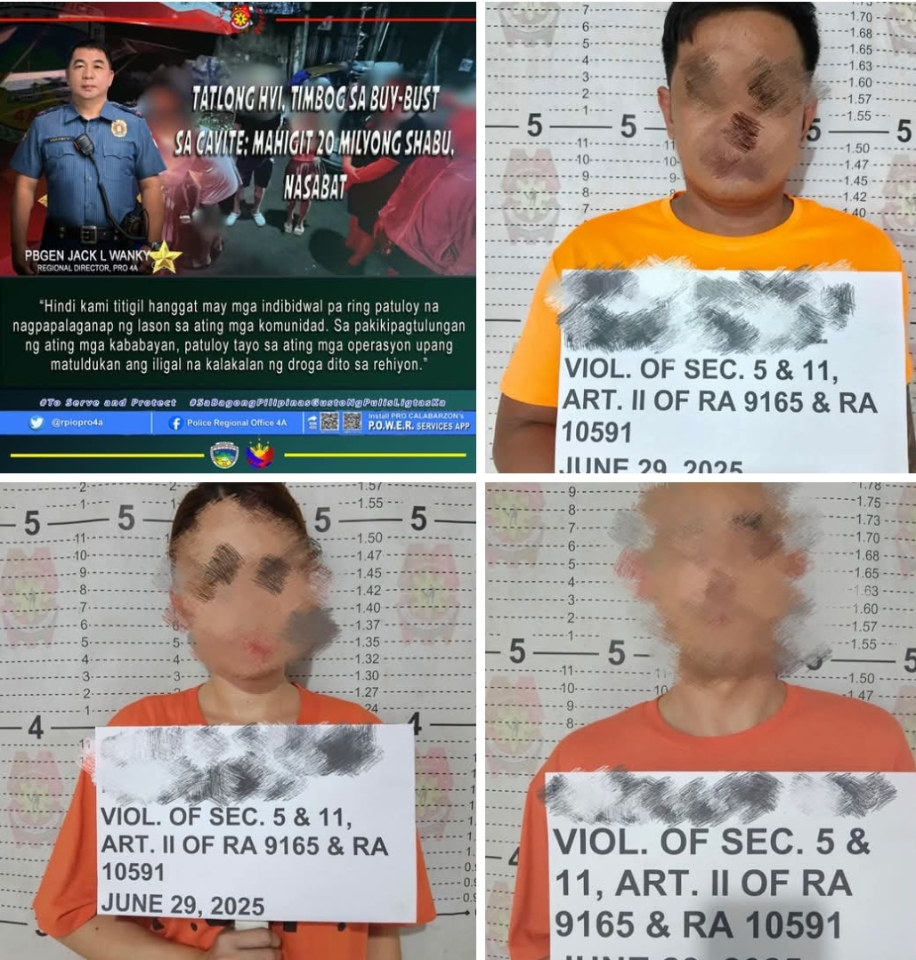 3 Drug Suspects Nabbed with P20-M Shabu in Cavite - Cavite News