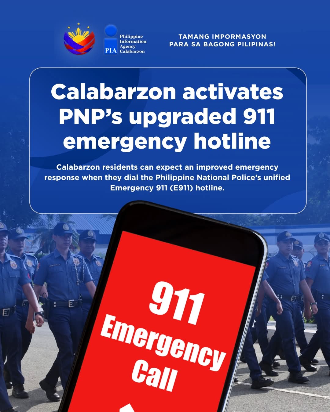 Faster Police Response Seen in Calabarzon with Enhanced 911 Hotline ...
